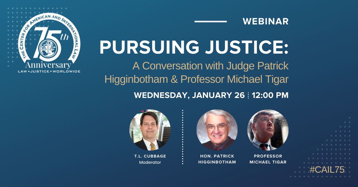 Pursuing Justice: A Conversation with Judge Patrick Higginbotham and ...